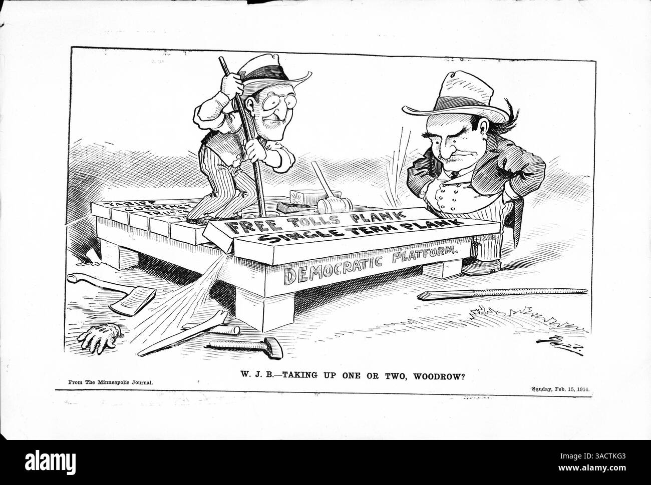 This political cartoon depicts William Jennings Bryan addressing ...