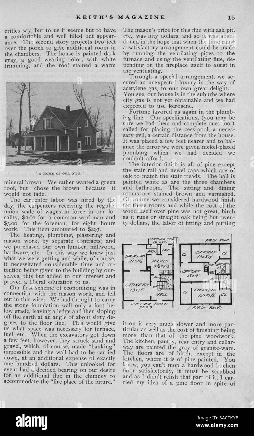 Published by Walter J. Keith in 1903, Keith's Magazine features house design plans ...