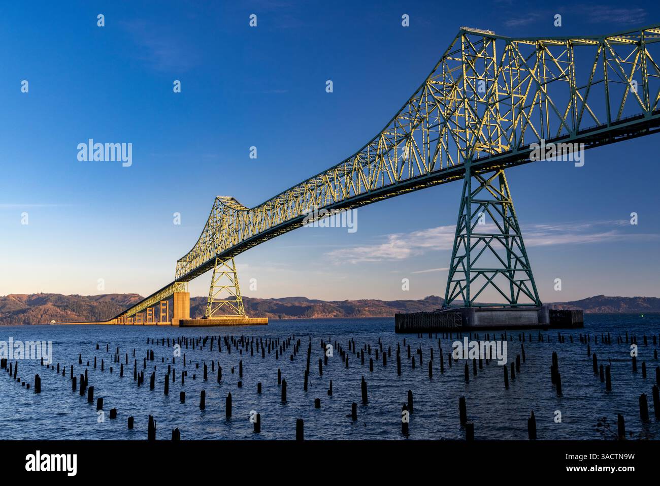 The Astoria Megler Bridge over the Columbia River in Astoria, Oregon ...