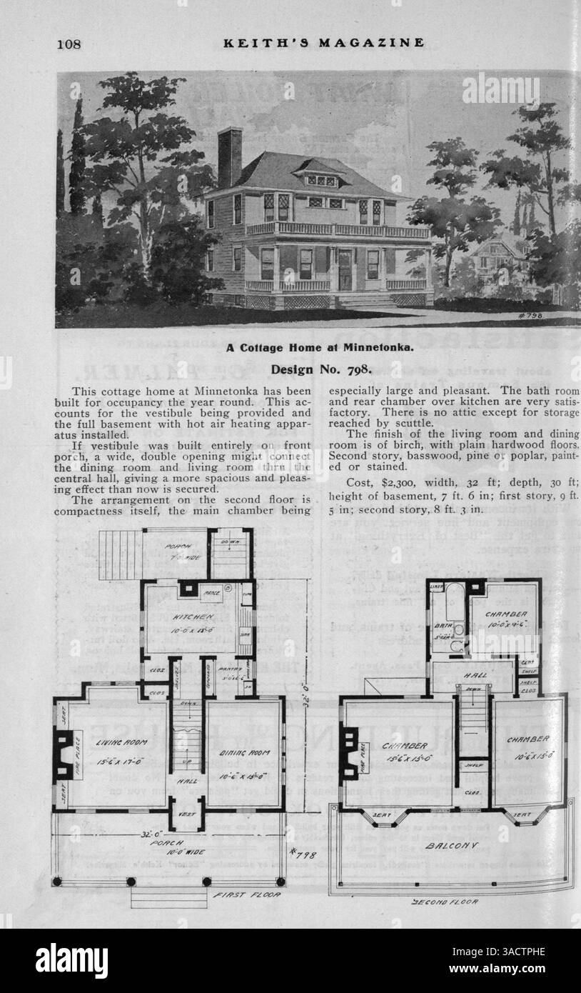Keiths magazine on home building 1903 provides architectural designs hi-res stock photography ...