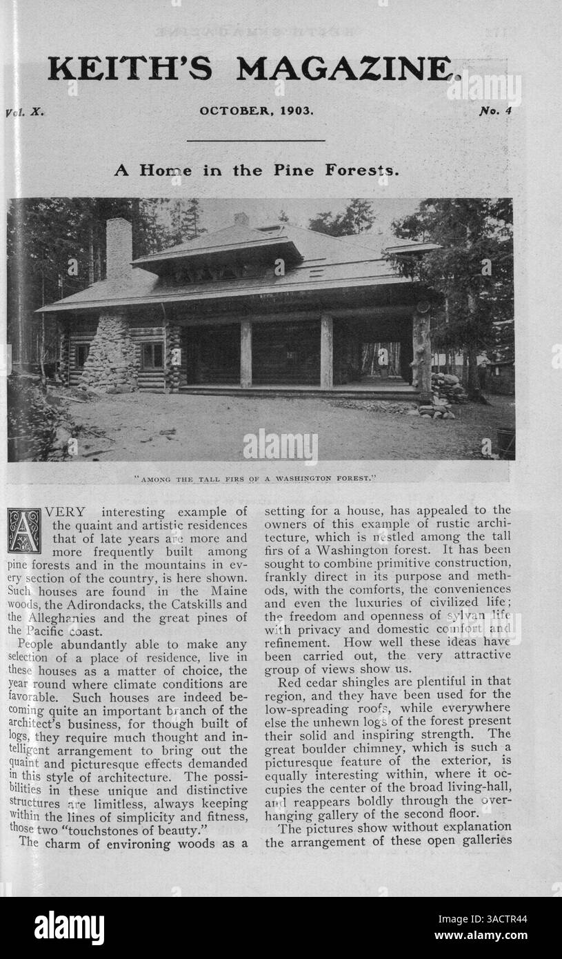 Keith's Magazine, published in 1903 by architect Walter J. Keith ...