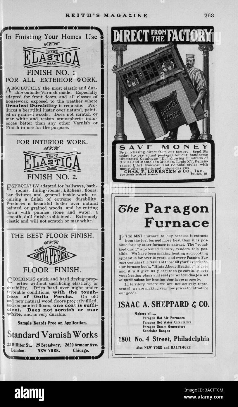 Keith's Magazine on Home Building, 1903, features 12 monthly issues ...
