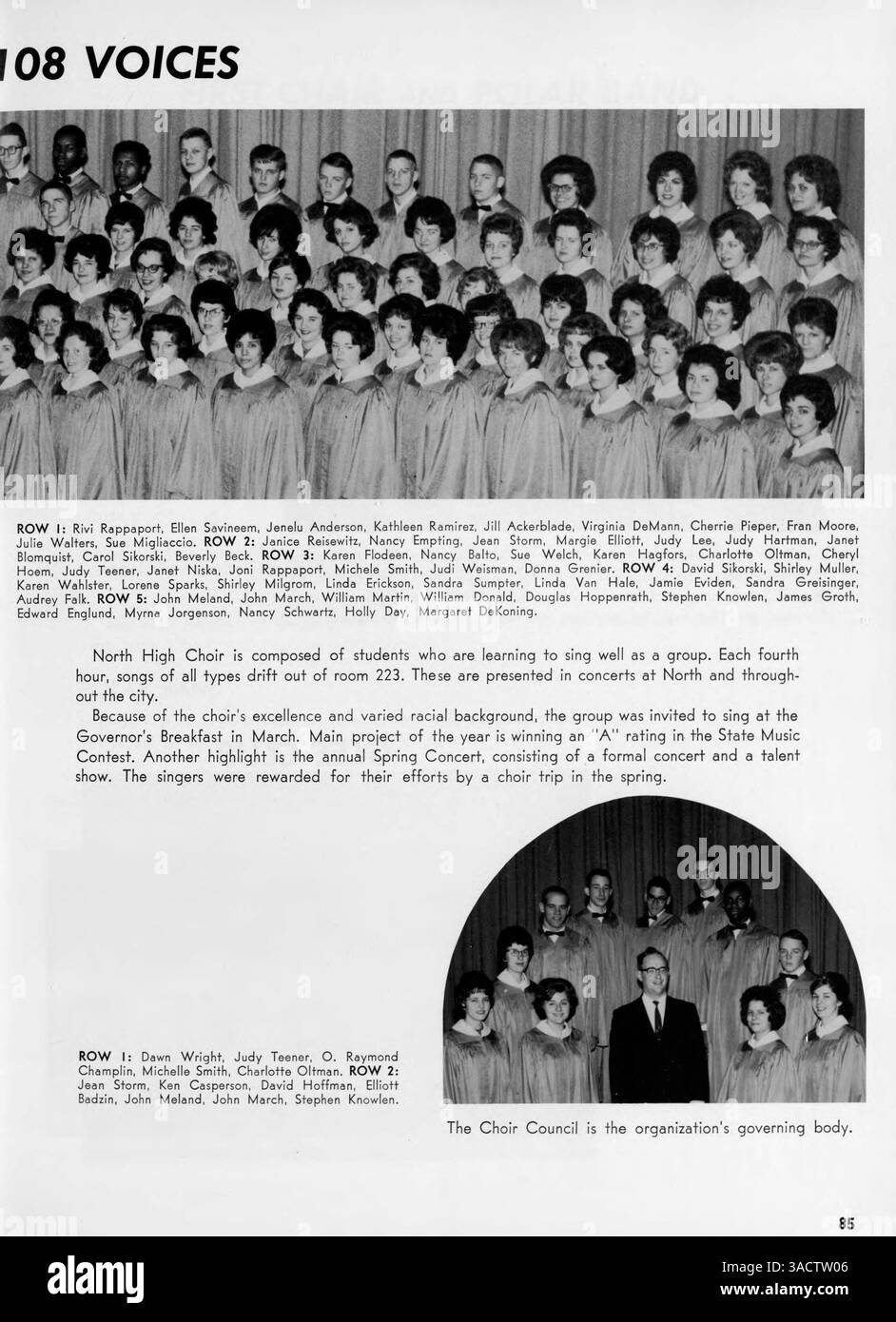 The 1962 Polaris Yearbook from North High School features the students ...