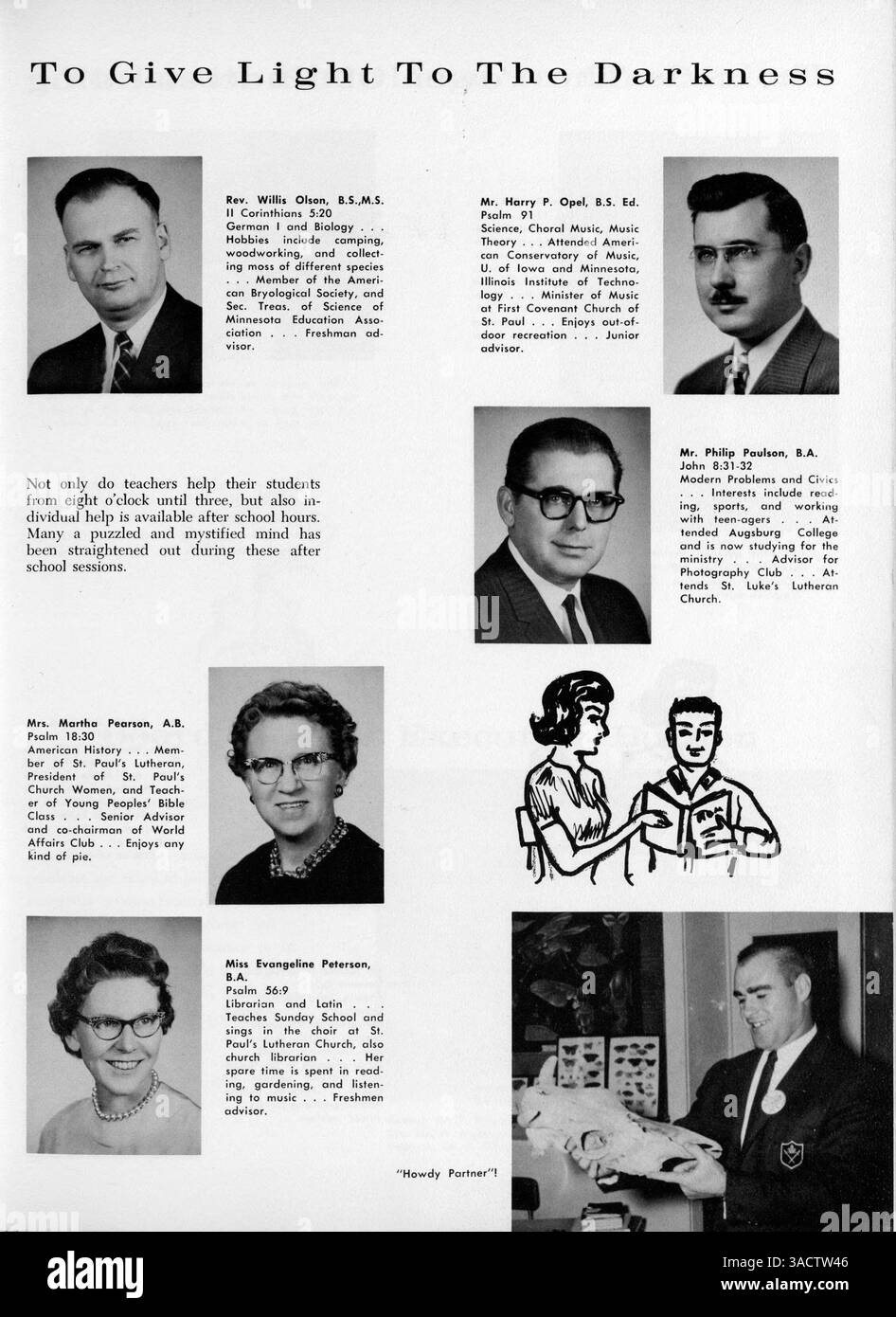 This 1961 yearbook captures the key students hi-res stock photography ...