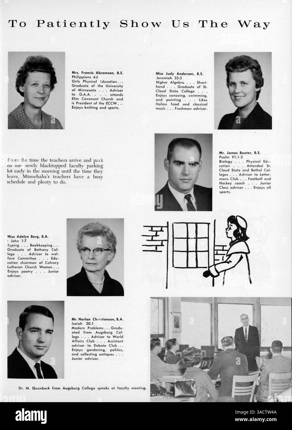 Minnehaha Academy's 1961 'Antler' yearbook documents students, teachers, sports teams, clubs ...
