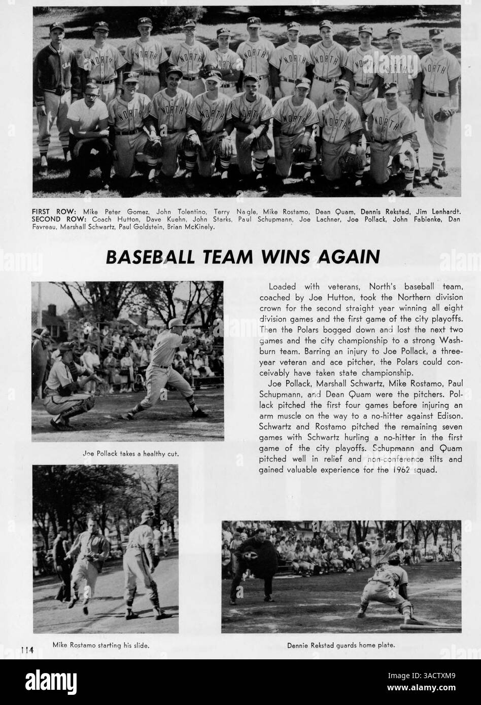 The 1962 Polaris Yearbook from North High School records the events ...