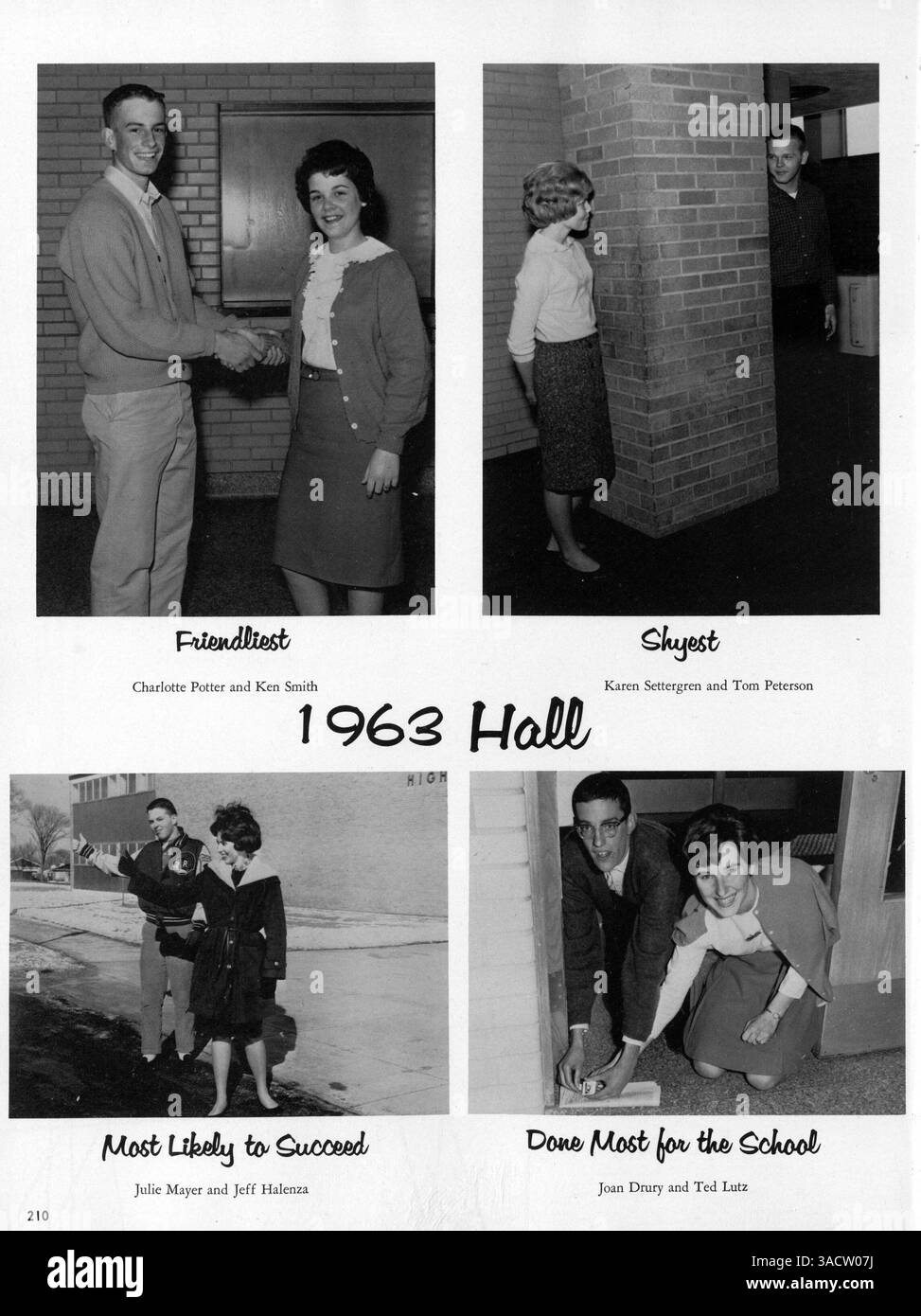 Key happenings during the 1962 1963 school year hi-res stock ...