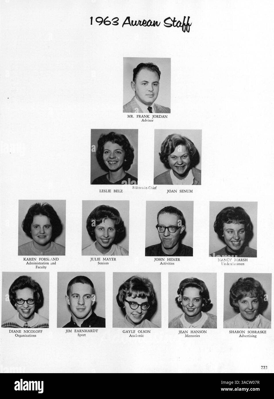 The 'Aurean' yearbook from 1963 documents the activities, sports, and ...