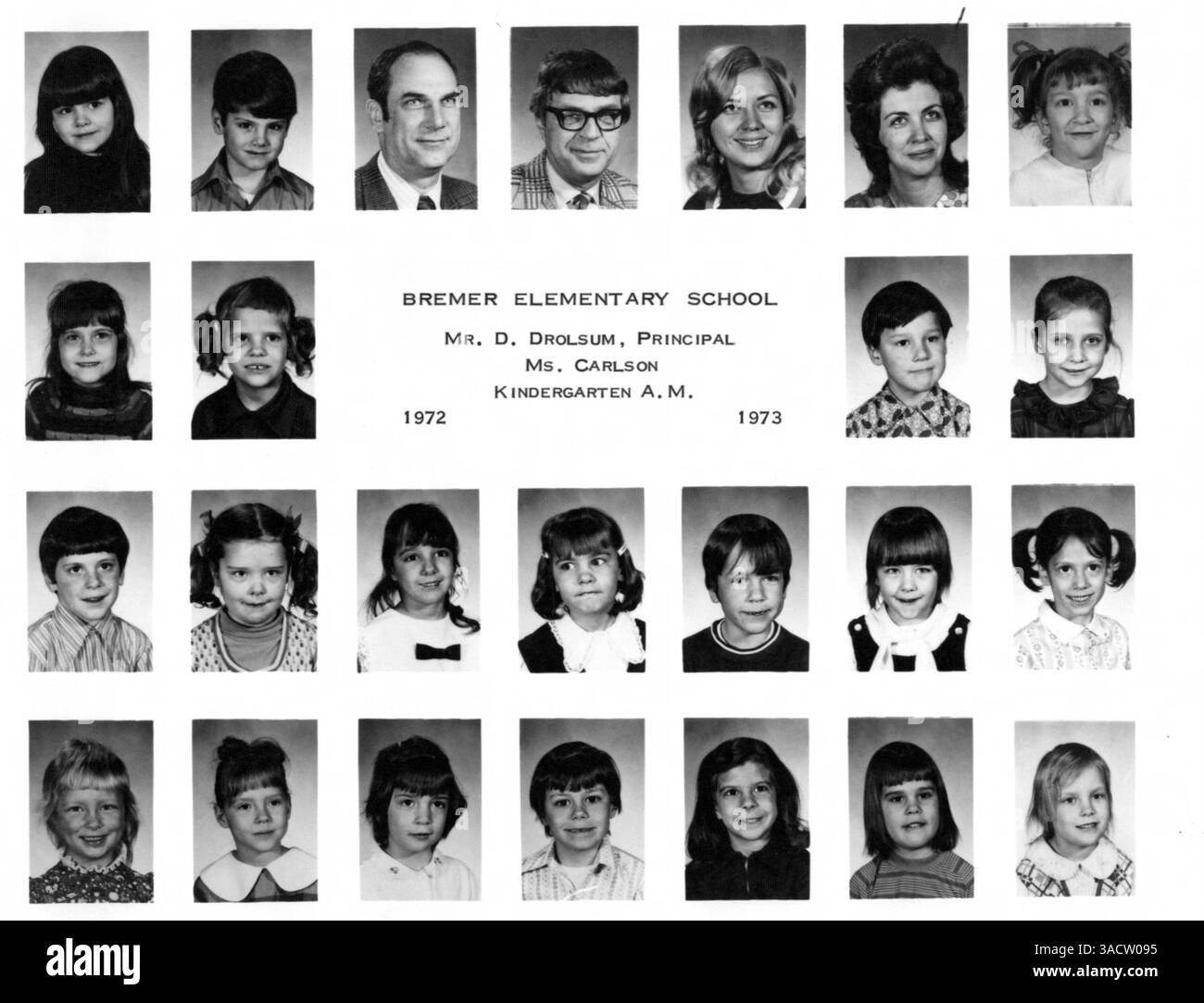 The 1973 Bremer Elementary Yearbook features photos of students and ...