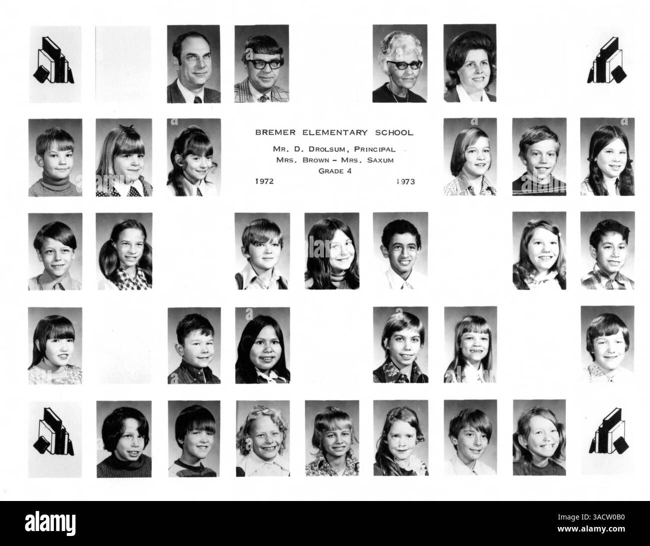 This 1973 yearbook for Bremer Elementary School includes class photos ...