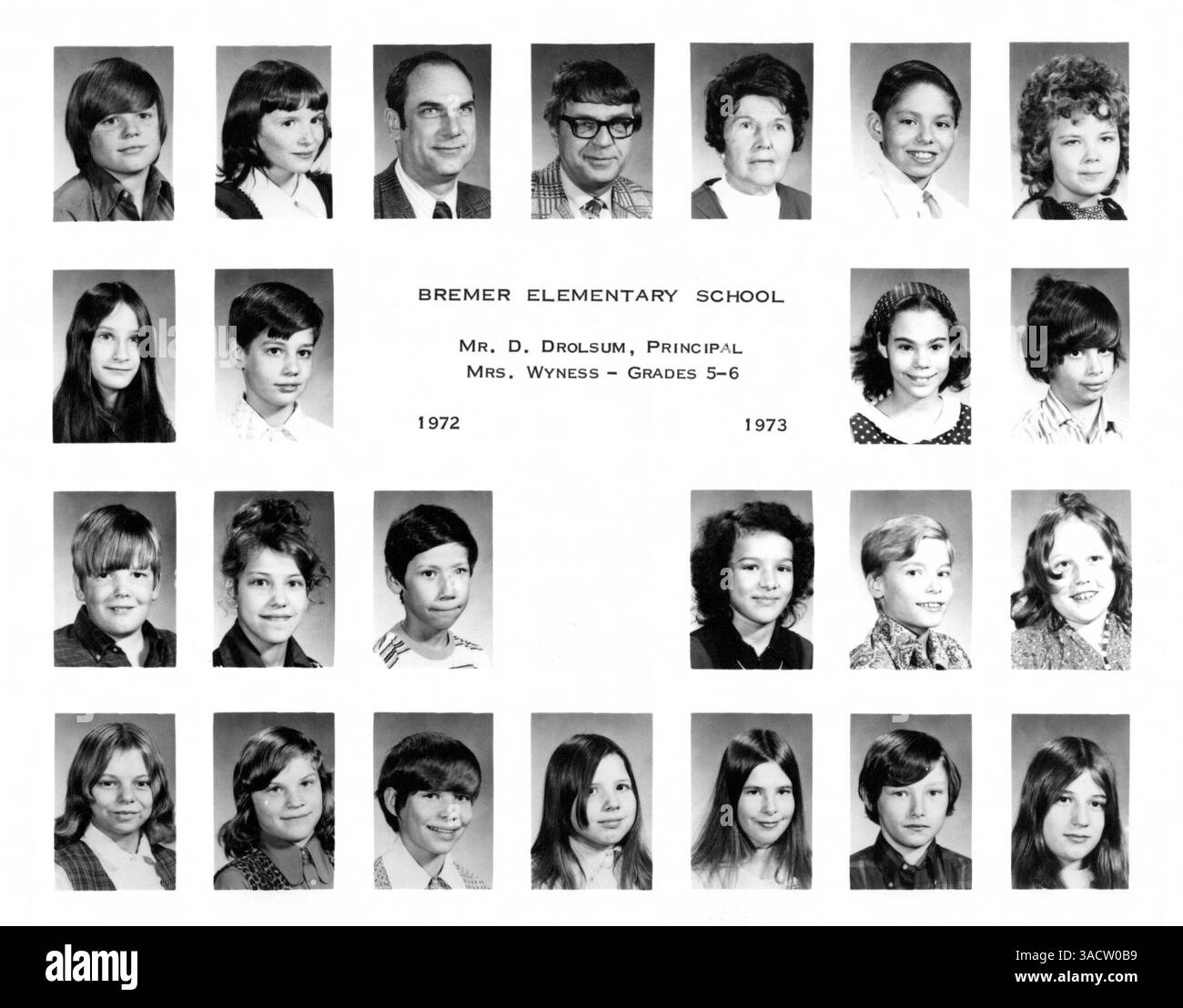 The 1973 Bremer Elementary Yearbook includes class photos from the 1972 ...