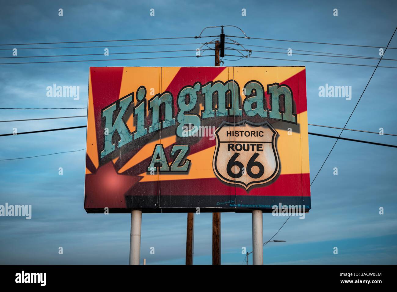 Sign, Route 66, Kingman, USA, Arizona Stock Photo - Alamy