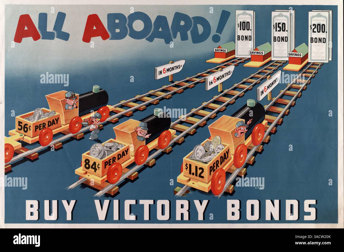This 1940s cartoon illustrates the growth of savings bonds, showing how ...