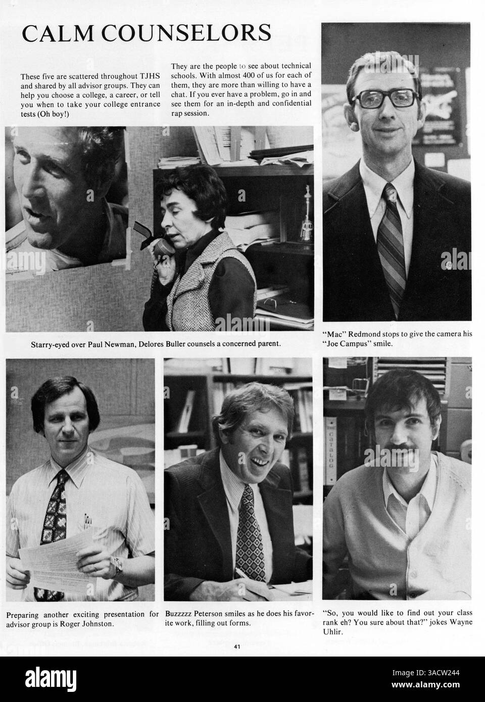 Yearbook documents the 1974 1975 academic year at jefferson high hi-res stock photography and ...