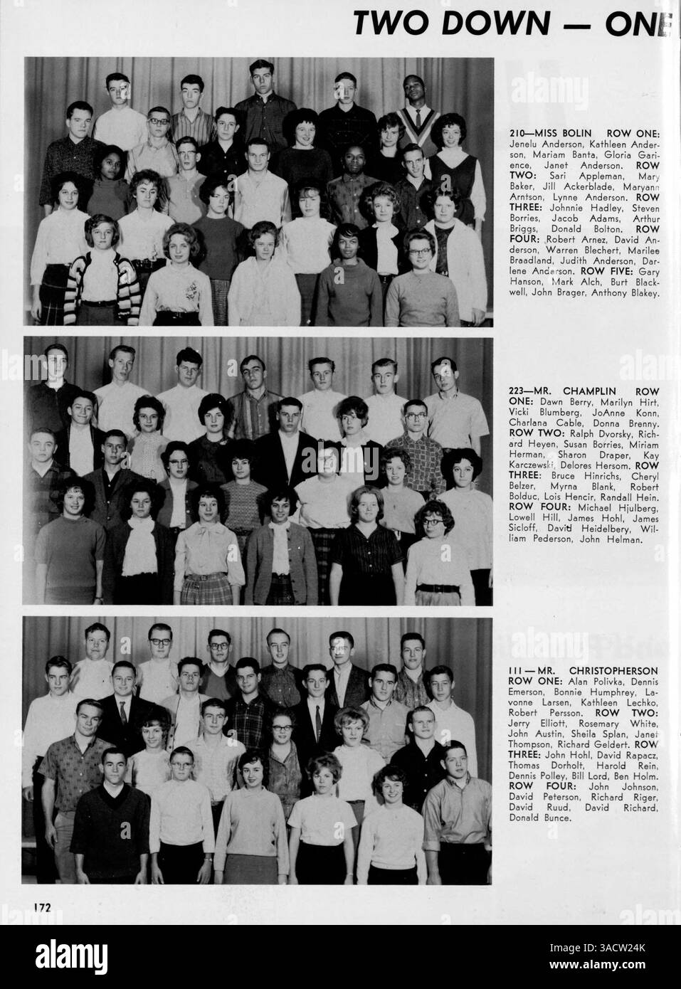 62 is the 1962 yearbook from north high school hi-res stock photography ...