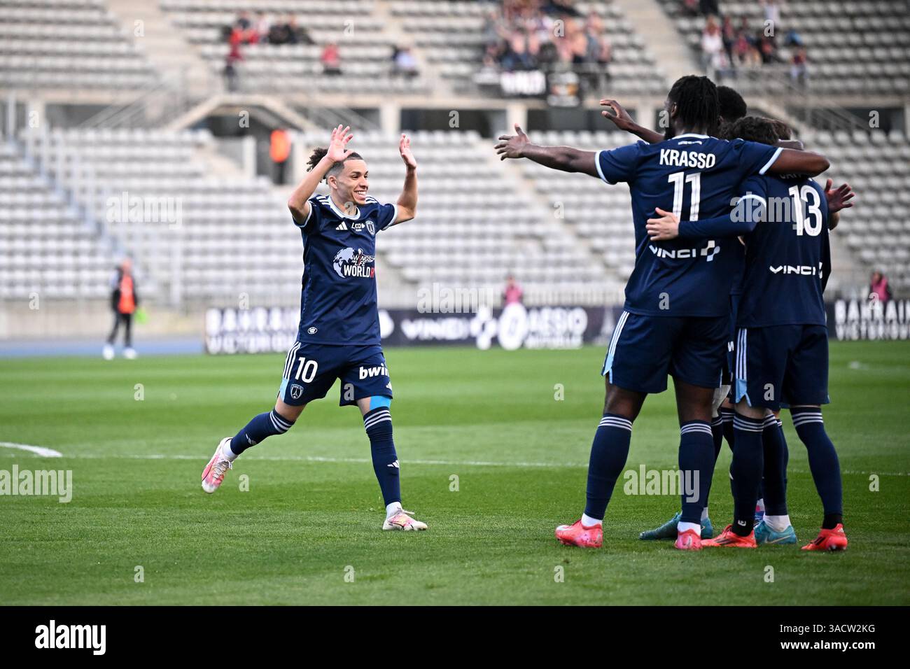 10 Ilan KEBBAL (pfc) during the Ligue 2 BKT match between Paris FC and ...