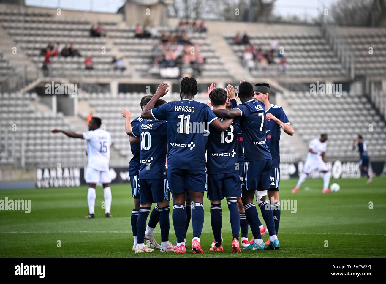Equipe de football du Paris Fc PFC during the Ligue 2 BKT match between ...