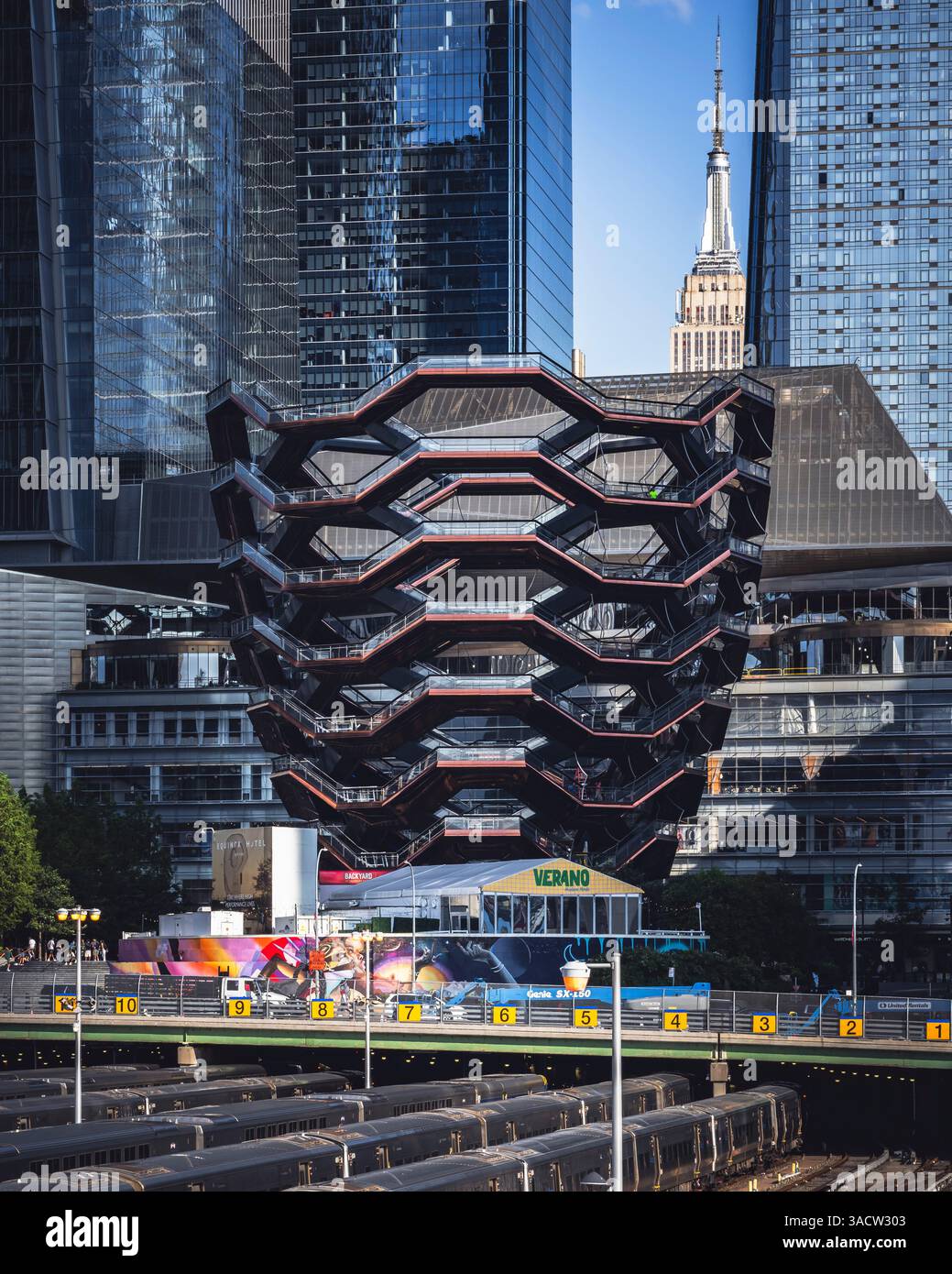 Visitor attraction Vessel, Hudson Yards, Manhattan, New York City, USA ...