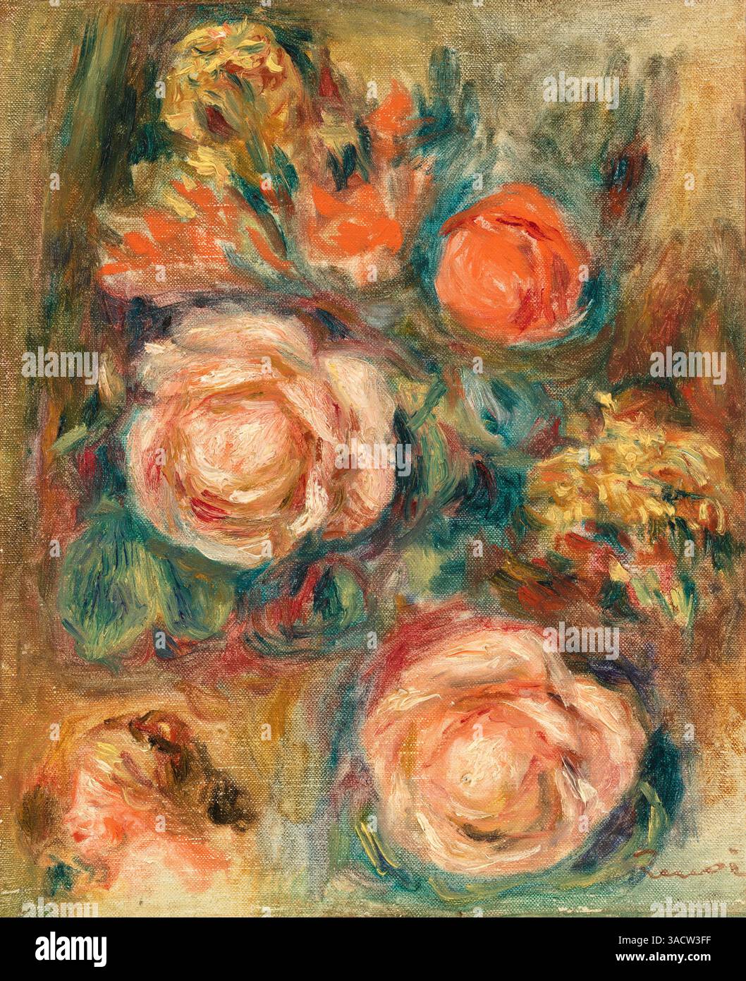 Bouquet of Roses (Bouquet de roses). Pierre-Auguste Renoir. 1900 Stock ...