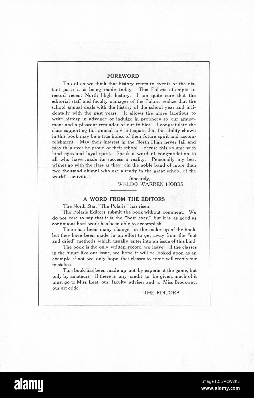 The 1916 Polaris yearbook from North High School documents the academic ...
