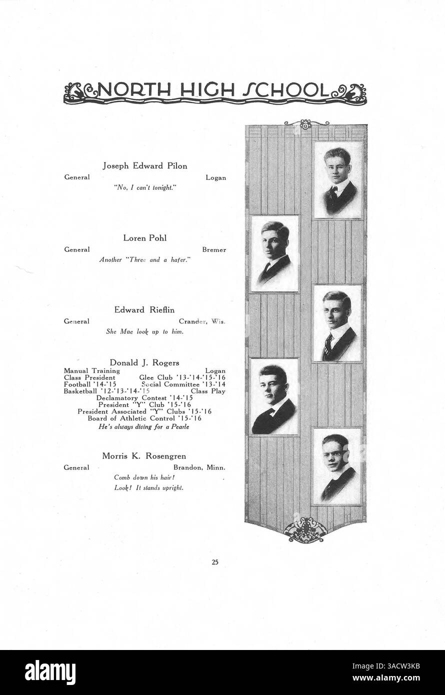 The 1916 Polaris yearbook from North High School captures the students ...