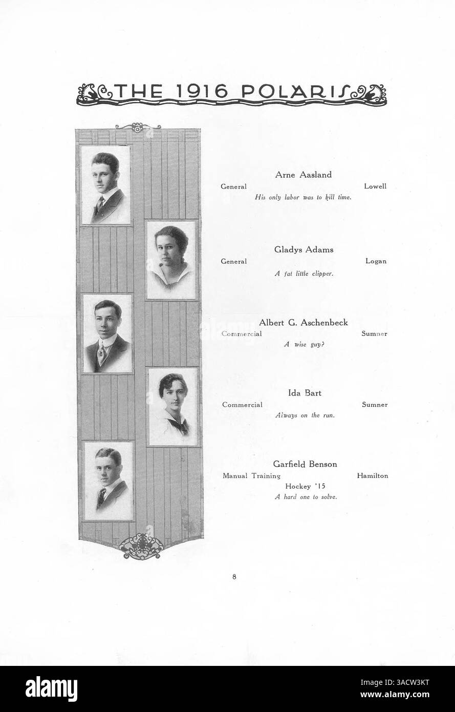 The 1916 Polaris yearbook from North High School documents the key ...