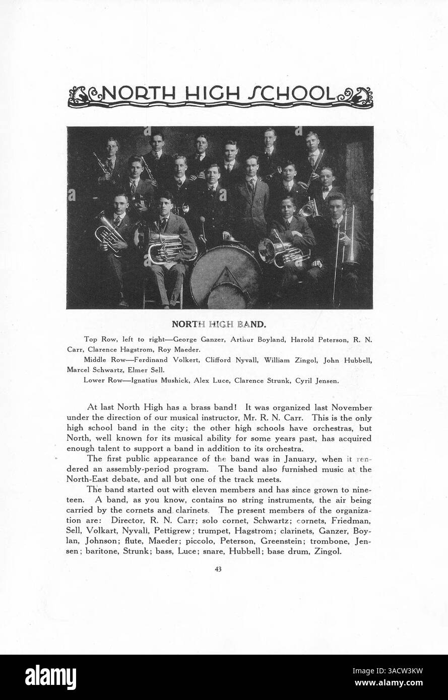 Including african american contributions during the 1915 1916 school year hi-res stock ...