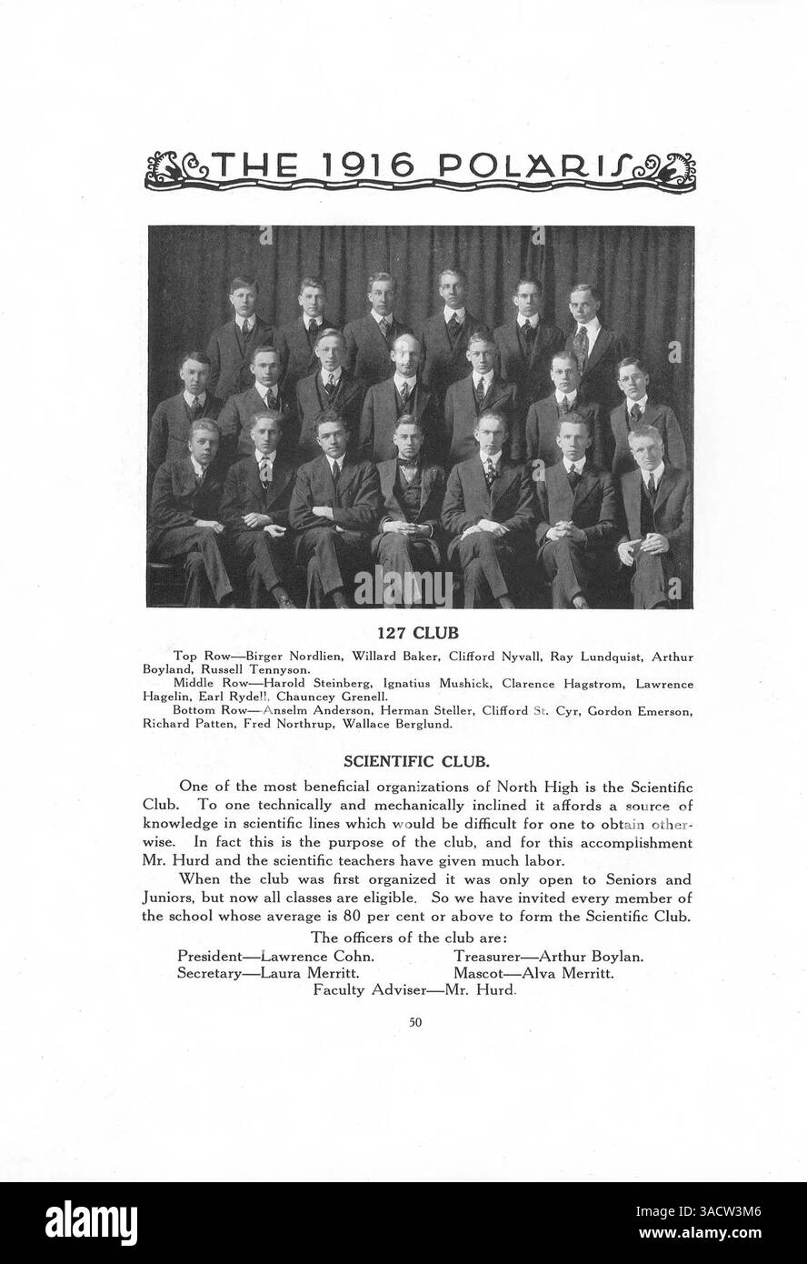 The 1916 Polaris yearbook from North High School documents student life ...