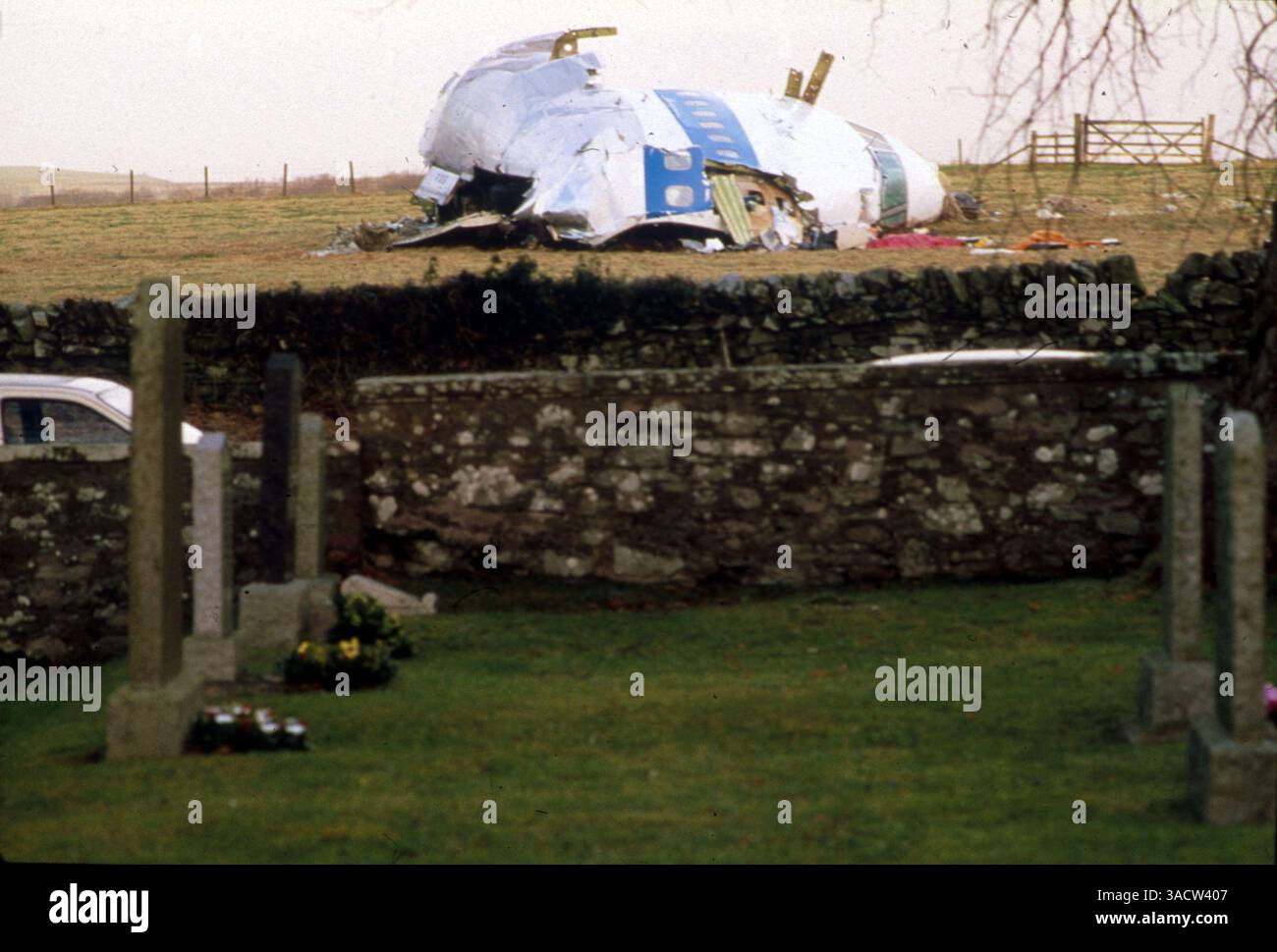 December 22, 1988, Lockerbie, Scotland: The aircraft wreckage in the ...