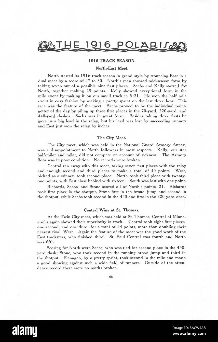 The 1916 Polaris yearbook from North High School documents the ...