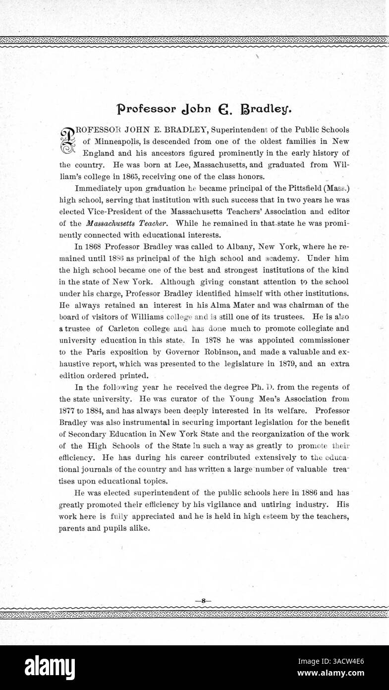 Extracurricular activities from the 1891 1892 school year hi-res stock ...