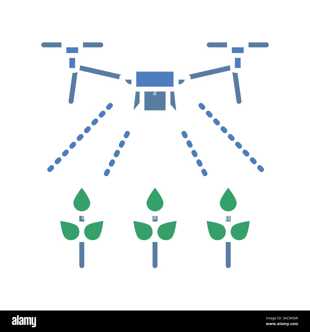 Smart irrigation systems black line icon for digital and print projects ...