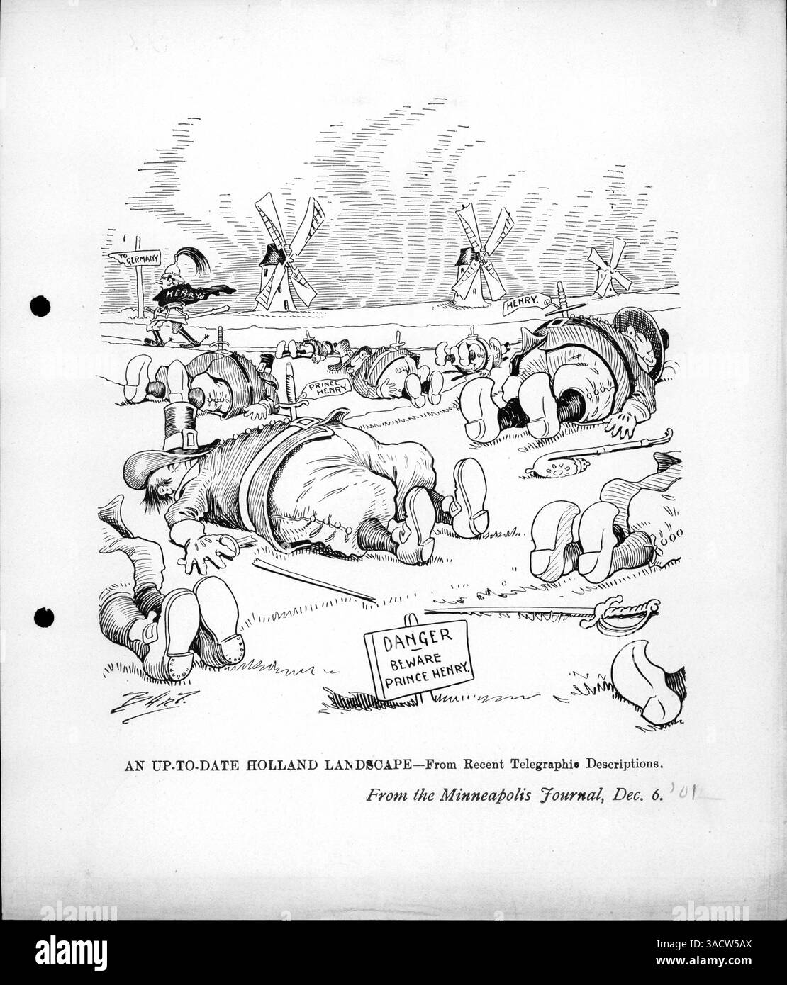 An illustration shows bodies of victims marked 'Prince Henry' on a ...