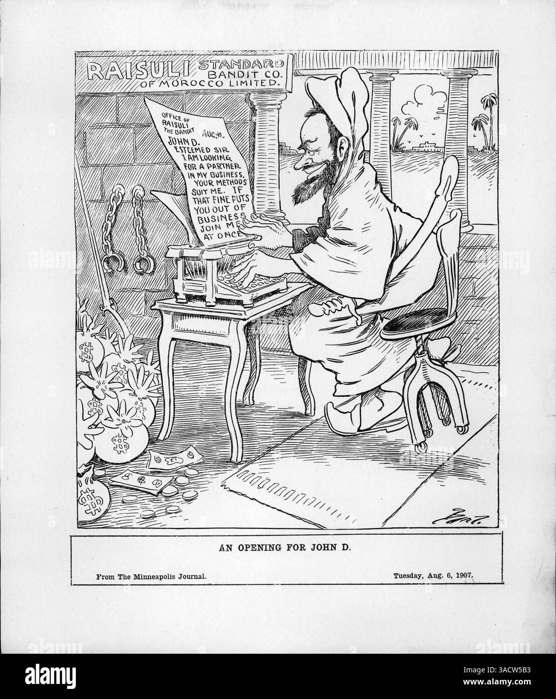 A letter from Raisuli, a Moroccan tribal leader and bandit, to John D ...