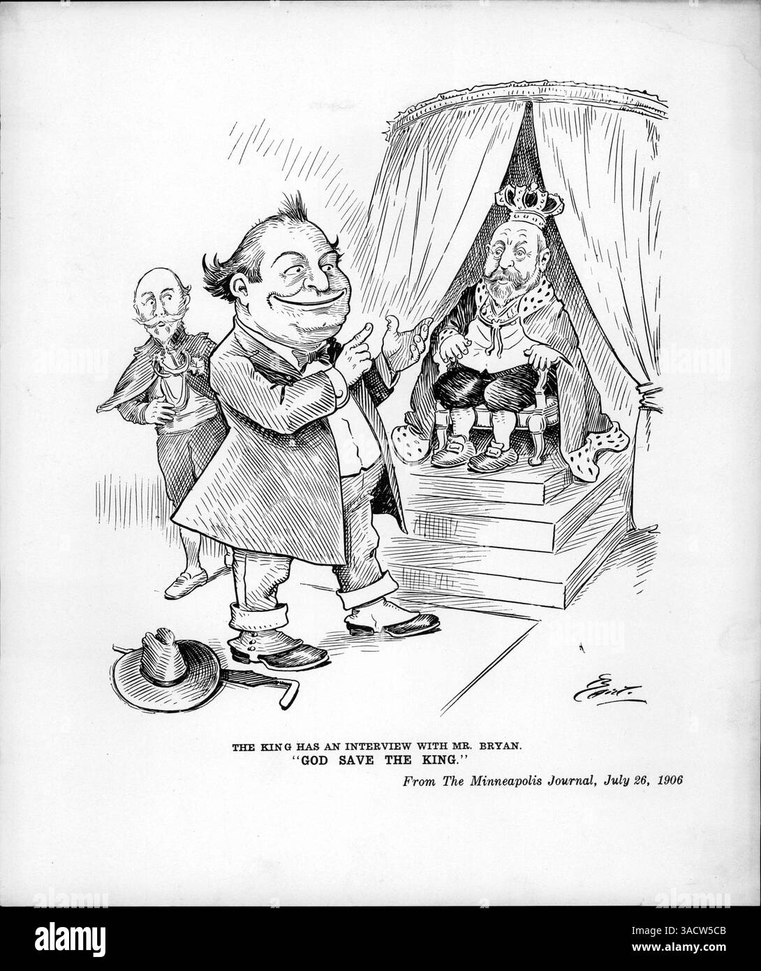 William Jennings Bryan, an American politician, meets King Edward VII ...