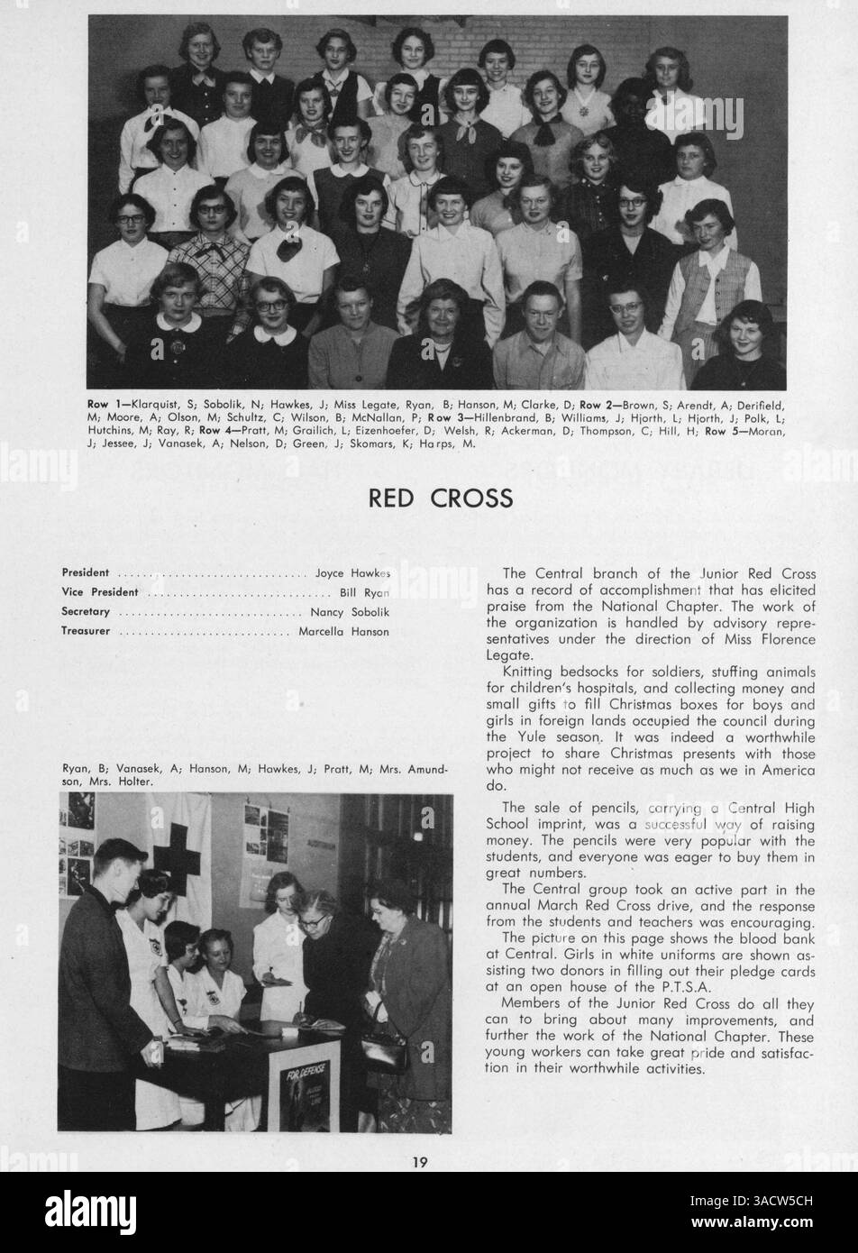 This 1952 yearbook from central high school highlights students hi-res ...