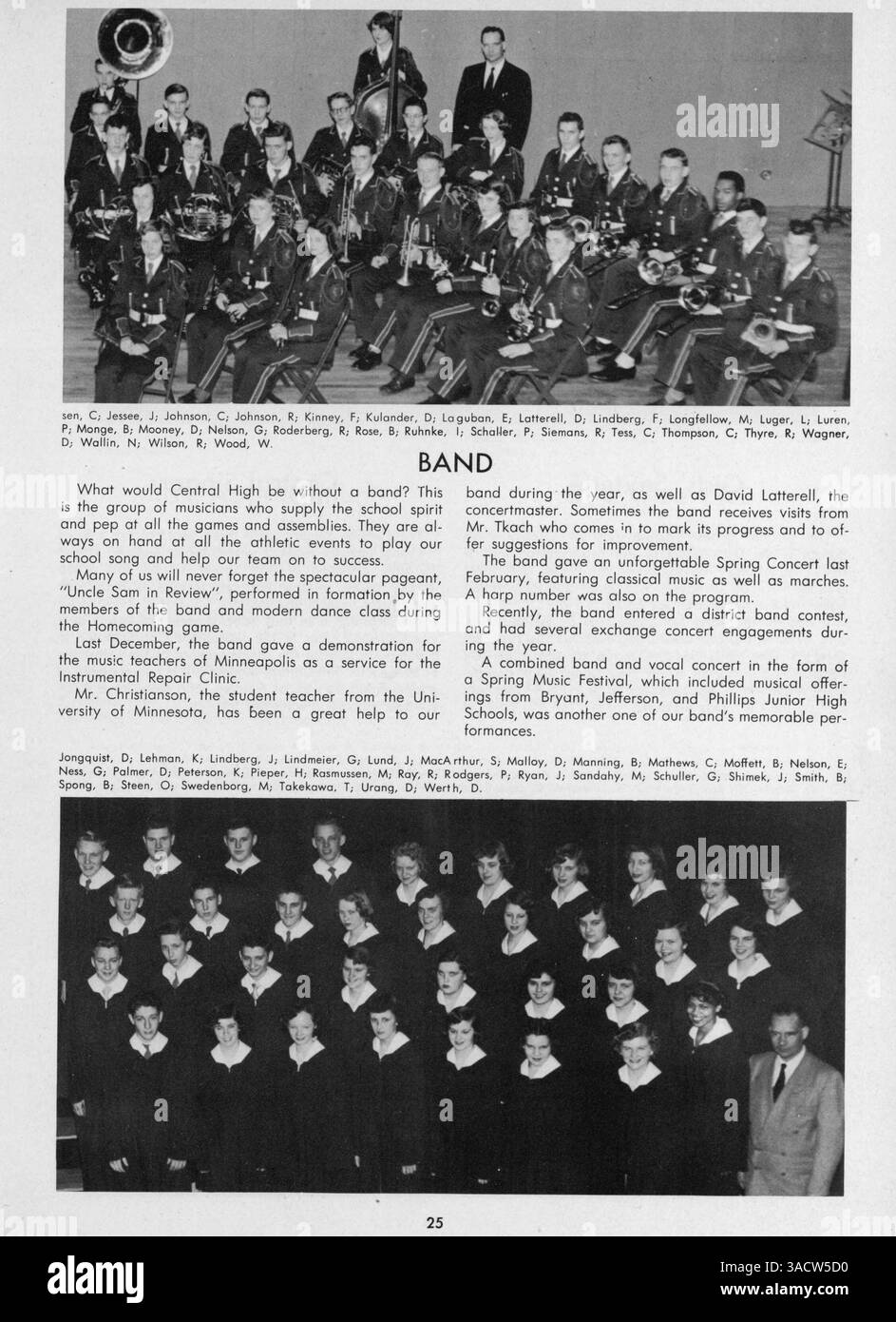 The 'Centralian' yearbook from Central High School in 1952 highlights ...