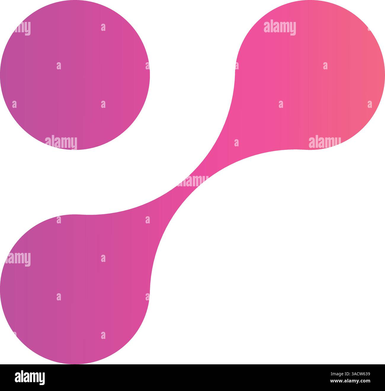 Molecular dot connect pattern with metaball shapes. Abstract fluid morphing paterns. Flat vector ...