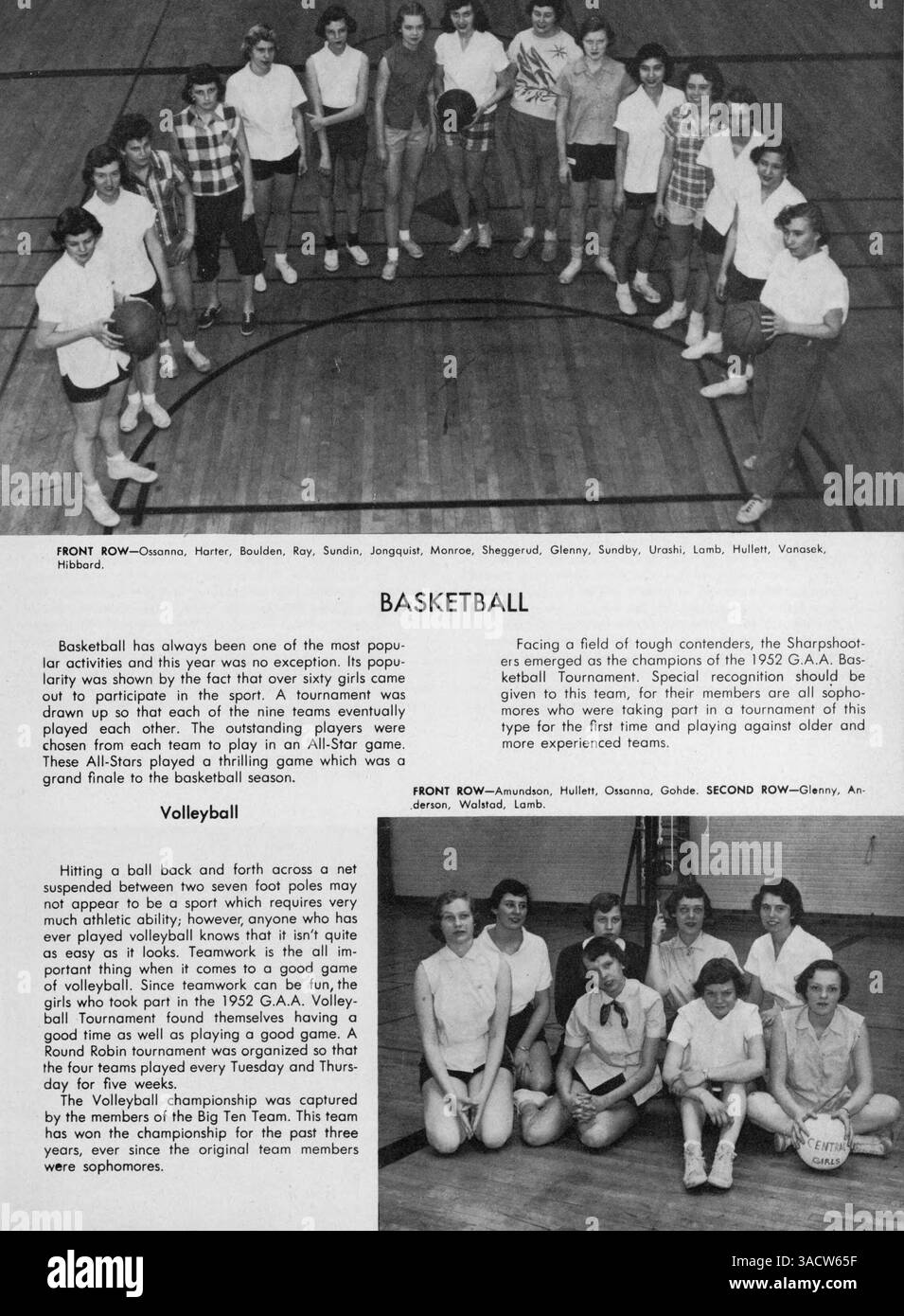 Yearbook from 1952 documents the school year at central high hi-res ...