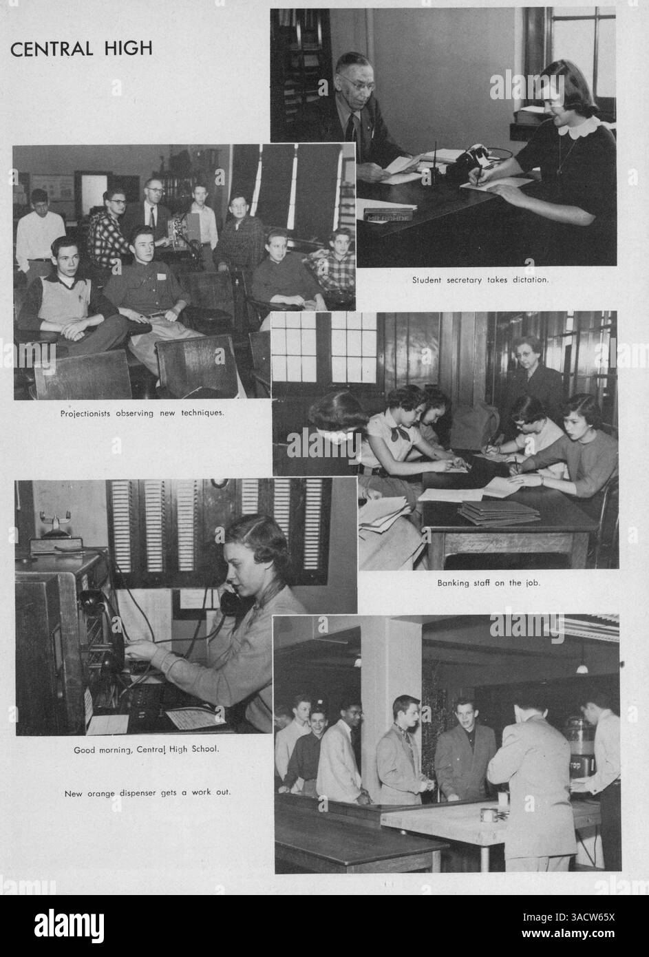 The 'Centralian' yearbook from Central High School (1952) documents ...
