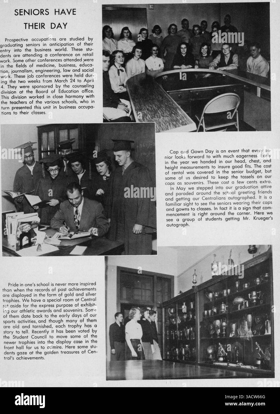 The 1952 'Centralian' yearbook from Central High School documents the ...