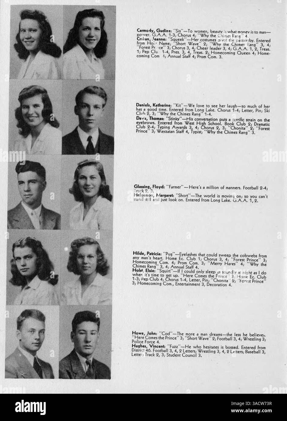 The 1942 Wayzata High School yearbook, The Wayako, highlights student ...