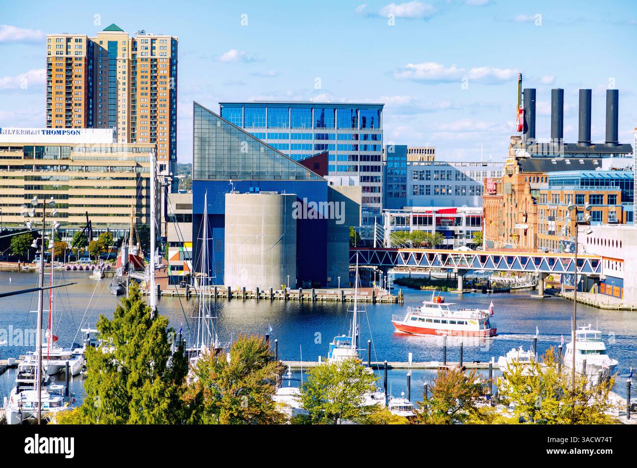 Inner Harbor with National Aquarium, Pratt Street Power Plant and ...