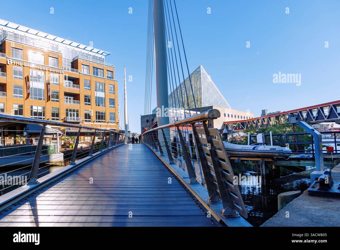 Harbor Bridge Walk and Marine Mammal Pavilion at the Inner Harbor in ...