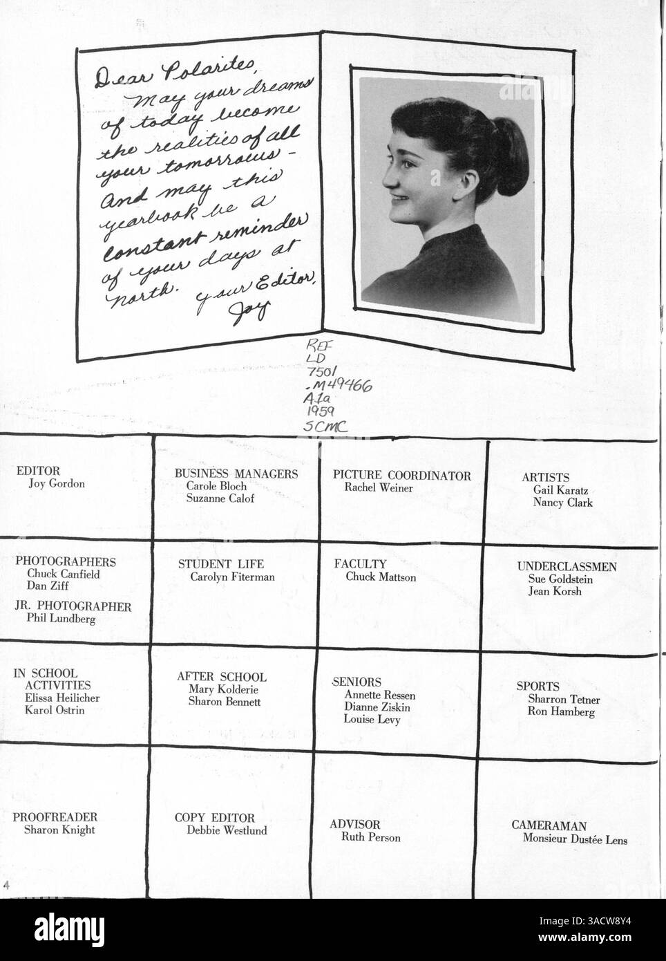 The 1959 Polaris yearbook from North High School documents the student ...