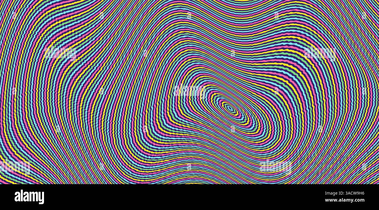 Abstract circular striped background. Pattern with optical illusion. 3D ...
