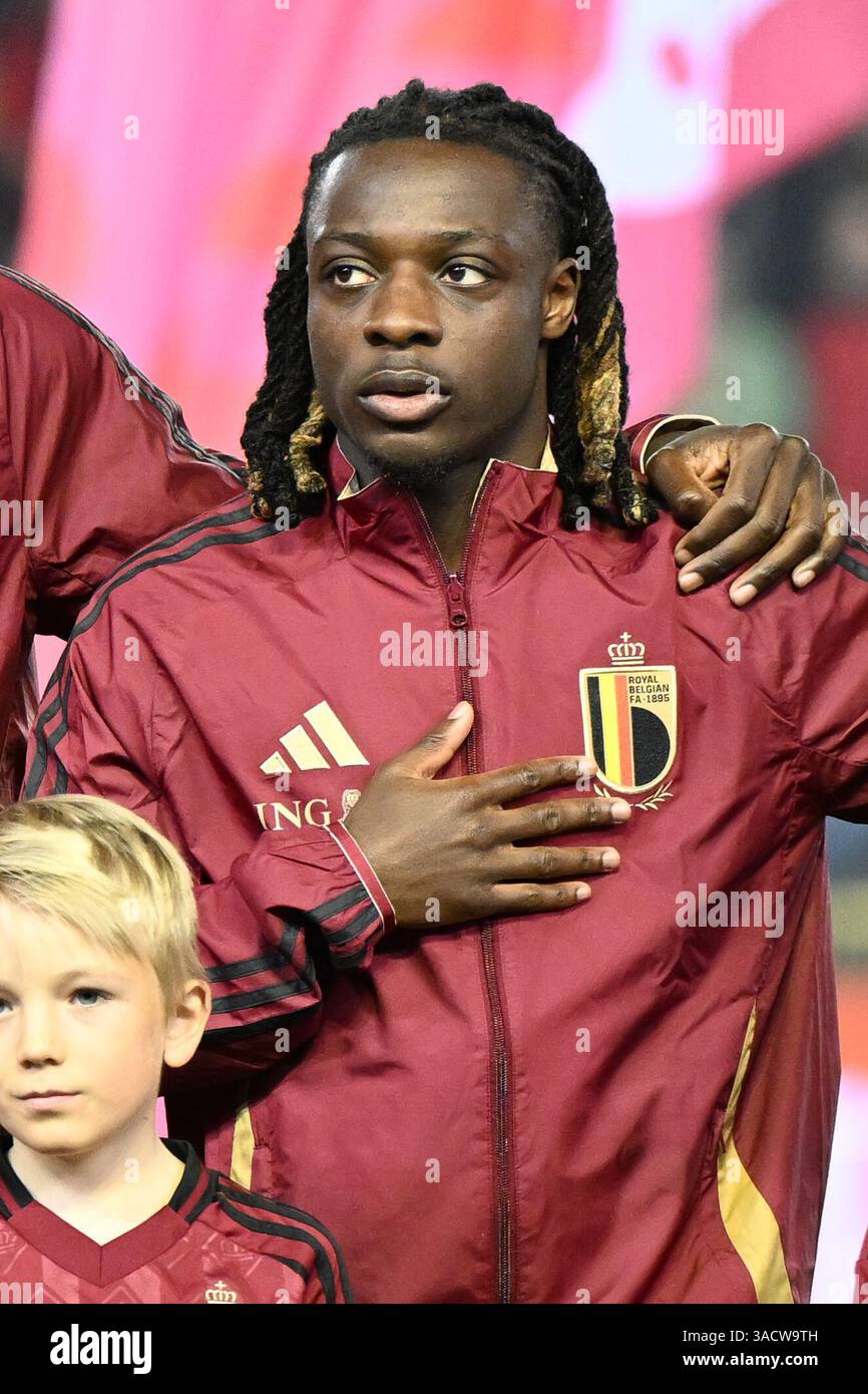 Jeremy Doku (22) of Belgium pictured during a soccer game between the ...