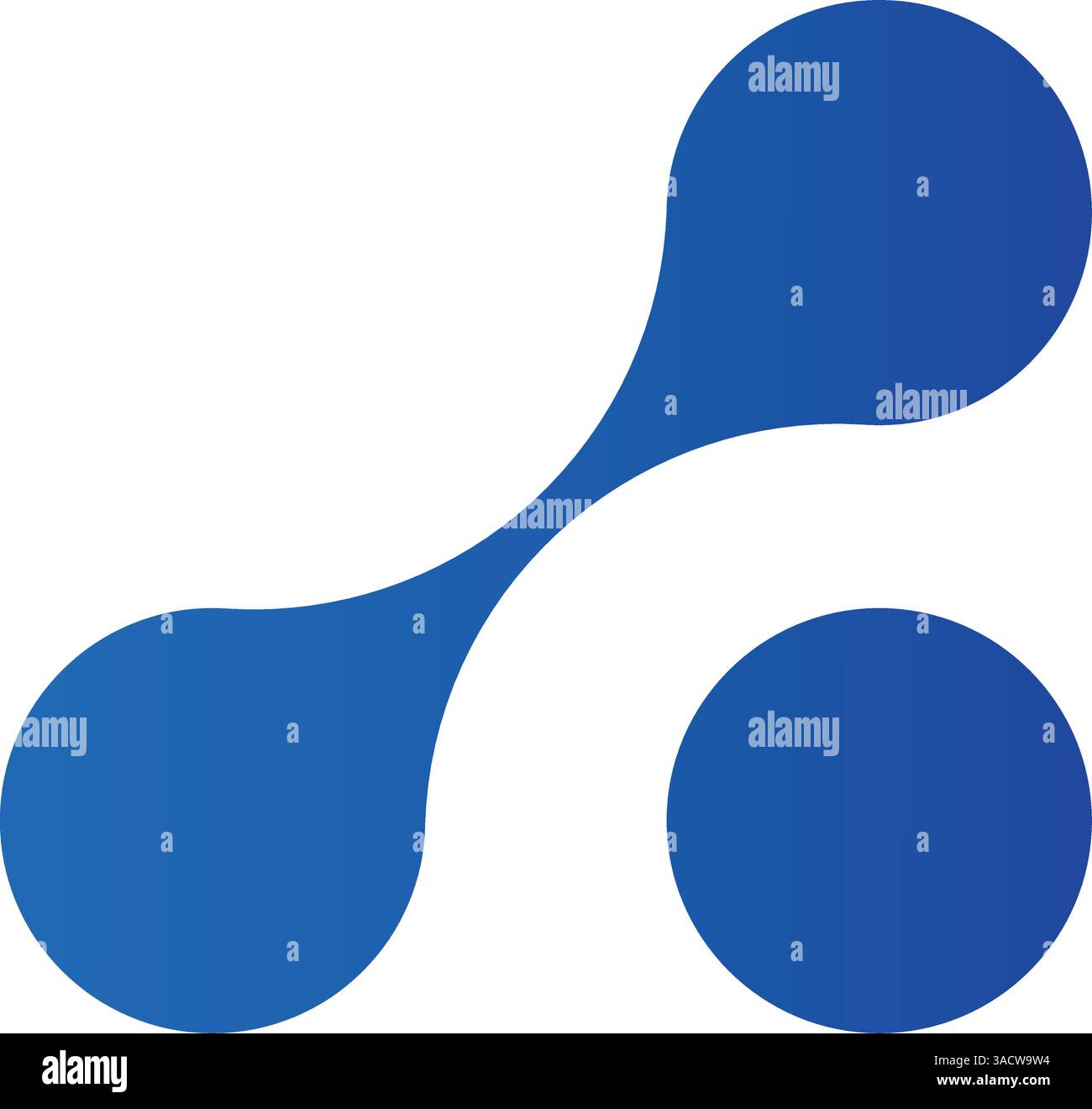 Molecular dot connect pattern with metaball shapes. Abstract fluid ...