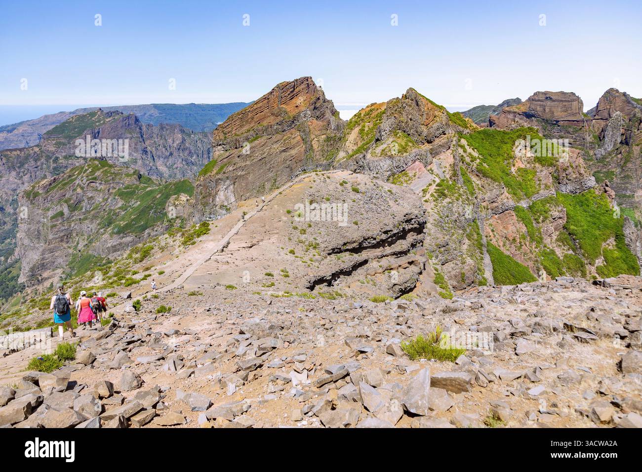 Pico do Arieiro, Pico Ruivo, summit, PR1 hiking trail, Portuguese ...