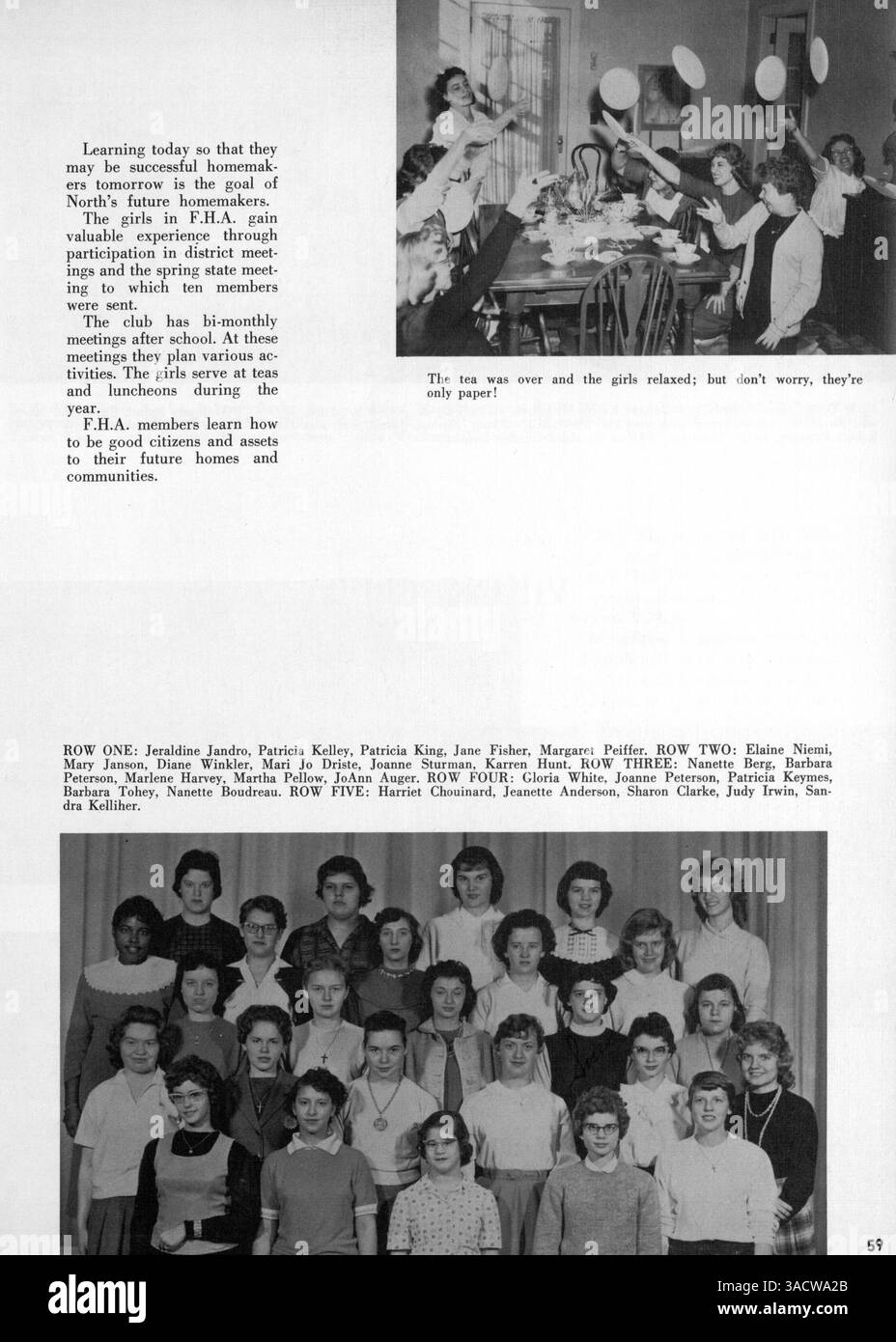 The 1959 Polaris yearbook from North High School reflects student life ...